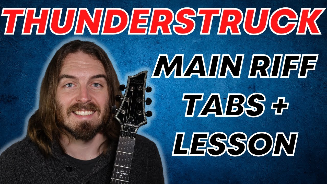 How to play THUNDERSTRUCK on guitar for beginners! - YouTube
