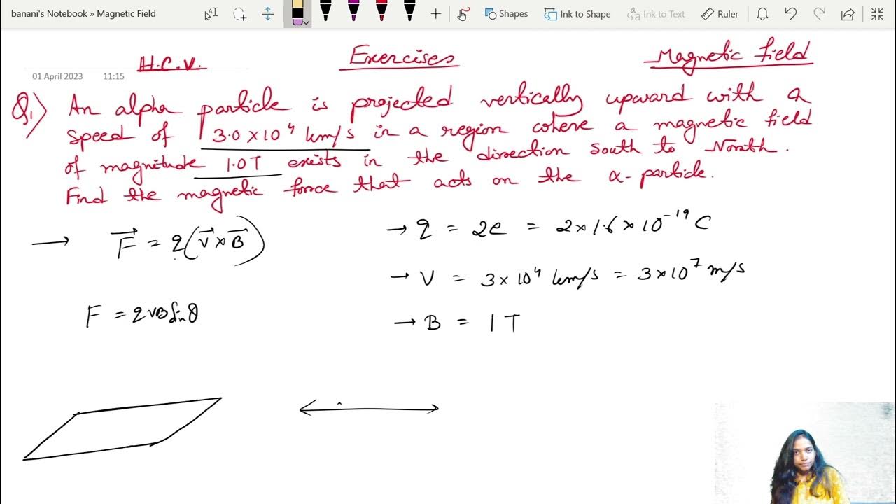 HCV Q1. An alpha particle is projected vertically upward with a speed of 3.0 * 10 ^4 | Banani ...
