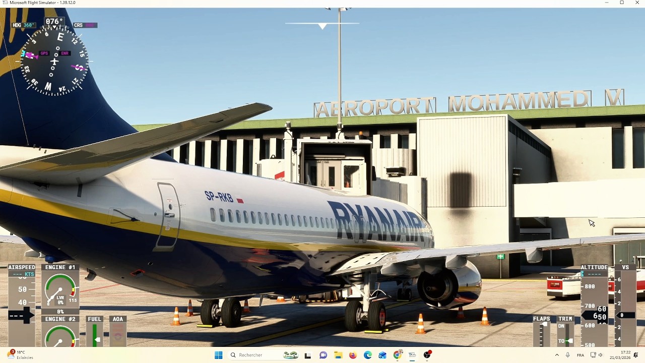 B738-800, simulation de vol de Casablanca à Marrakech sur Microsoft ...