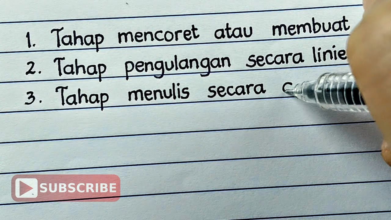 Tulisan Tangan Bagus, Rapi, Indah, dan Bersih~5 Tahapan Menulis Anak ...