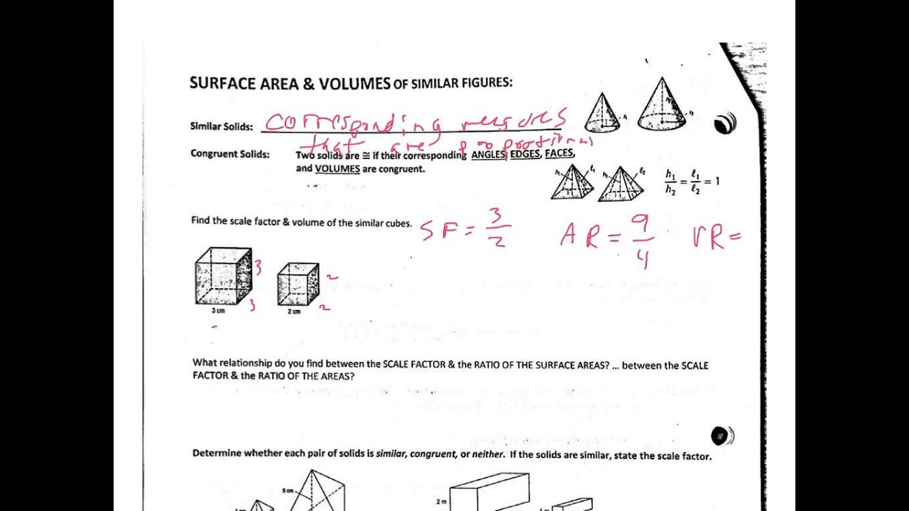 Area and Volume of Similar Figures - YouTube