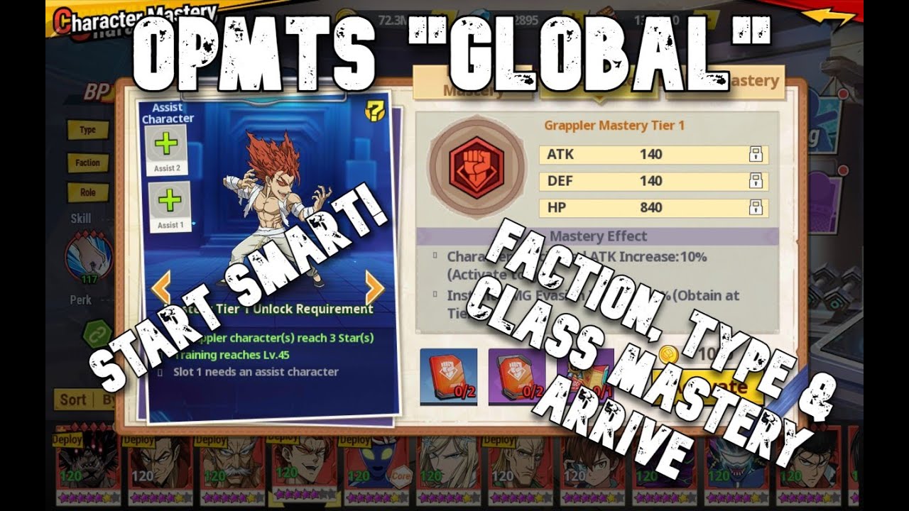 Faction Type Class Mastery Arrive Start Smart Careful Methodical One ...