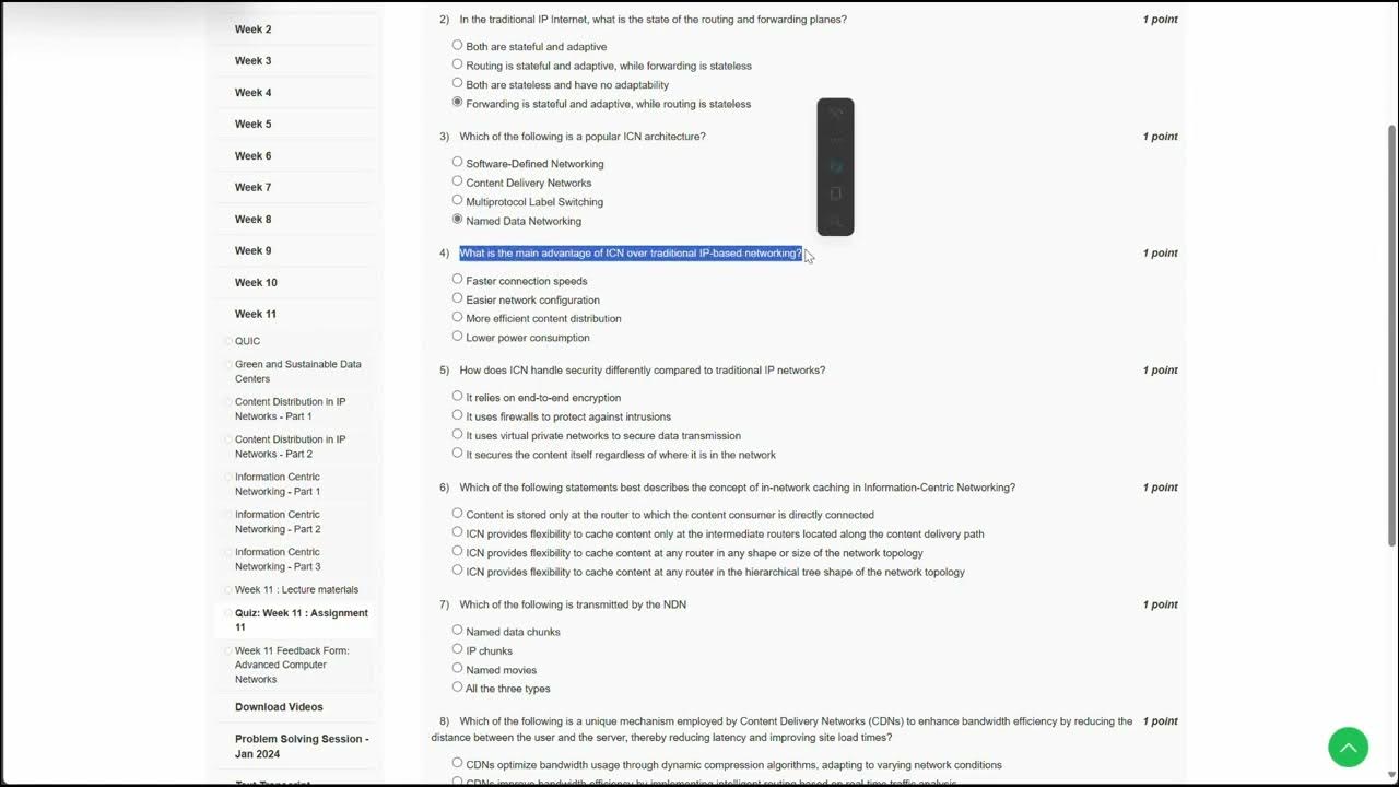 NPTEL Advanced Computer Networks Week 11 Assignment April 2024 | IIT Indore, IIT Gandhi Nagar ...