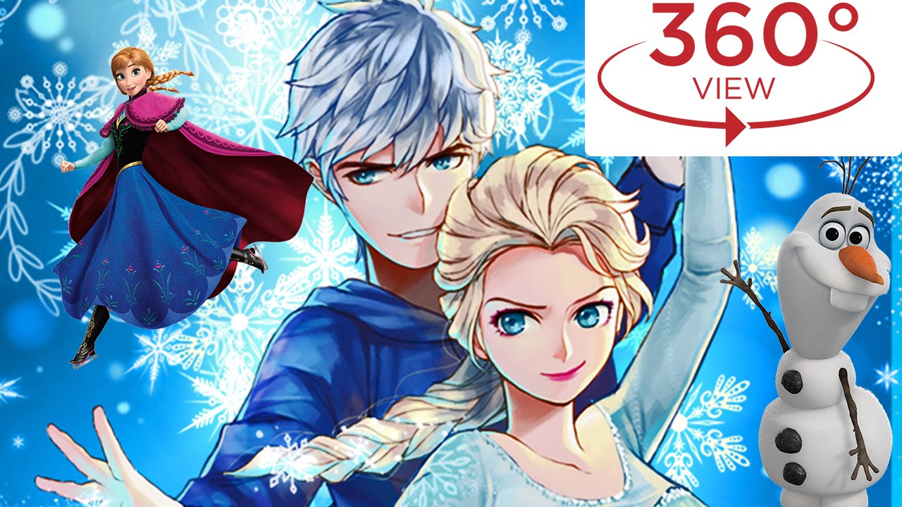 Disney Elsa Frozen Jack frost Anna Olaf dance 360 video - YouTube