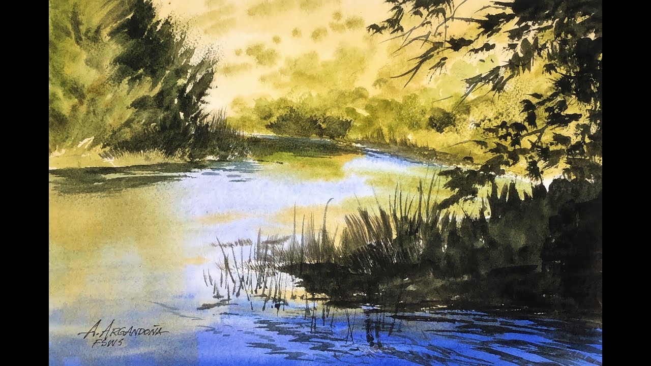 20 Minute Watercolor Tutorial VERDE RIVER - YouTube