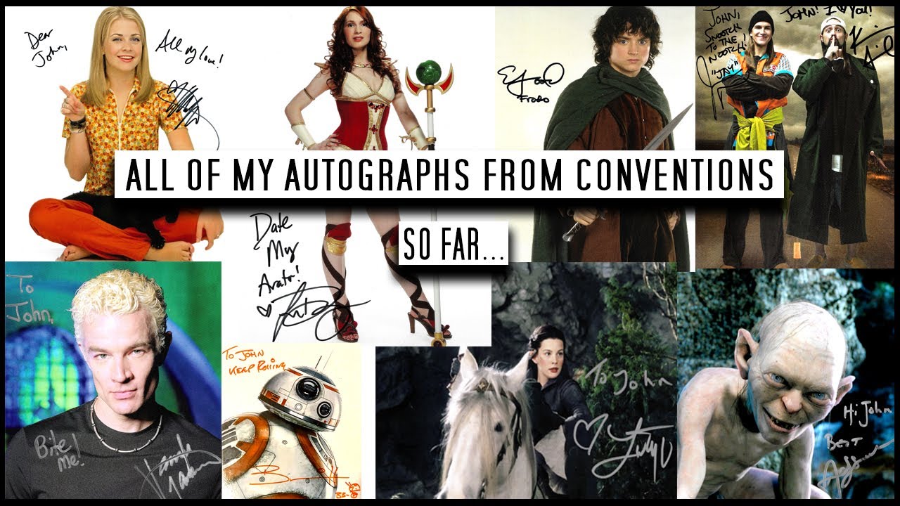 All of My Autographs from Conventions (So Far...) - YouTube