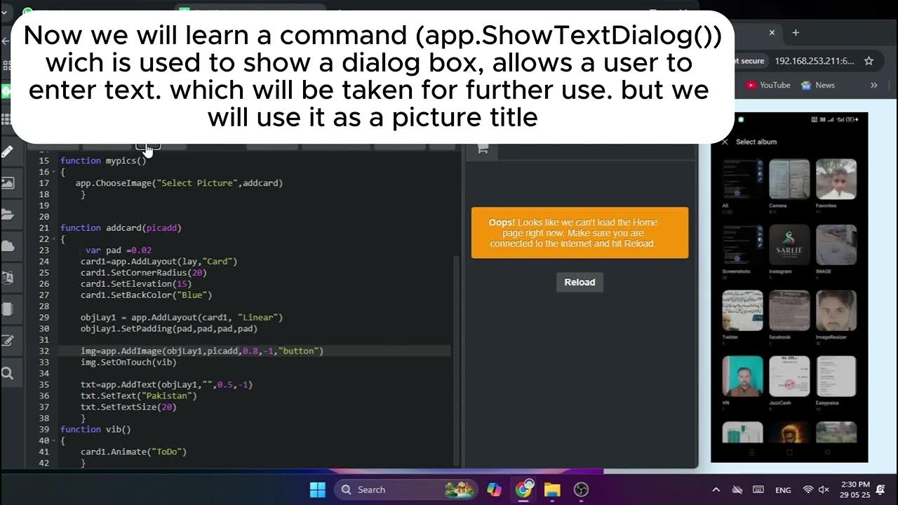 How to add multiple card layouts using button || how to utilize text dialogue box in droidscript ...