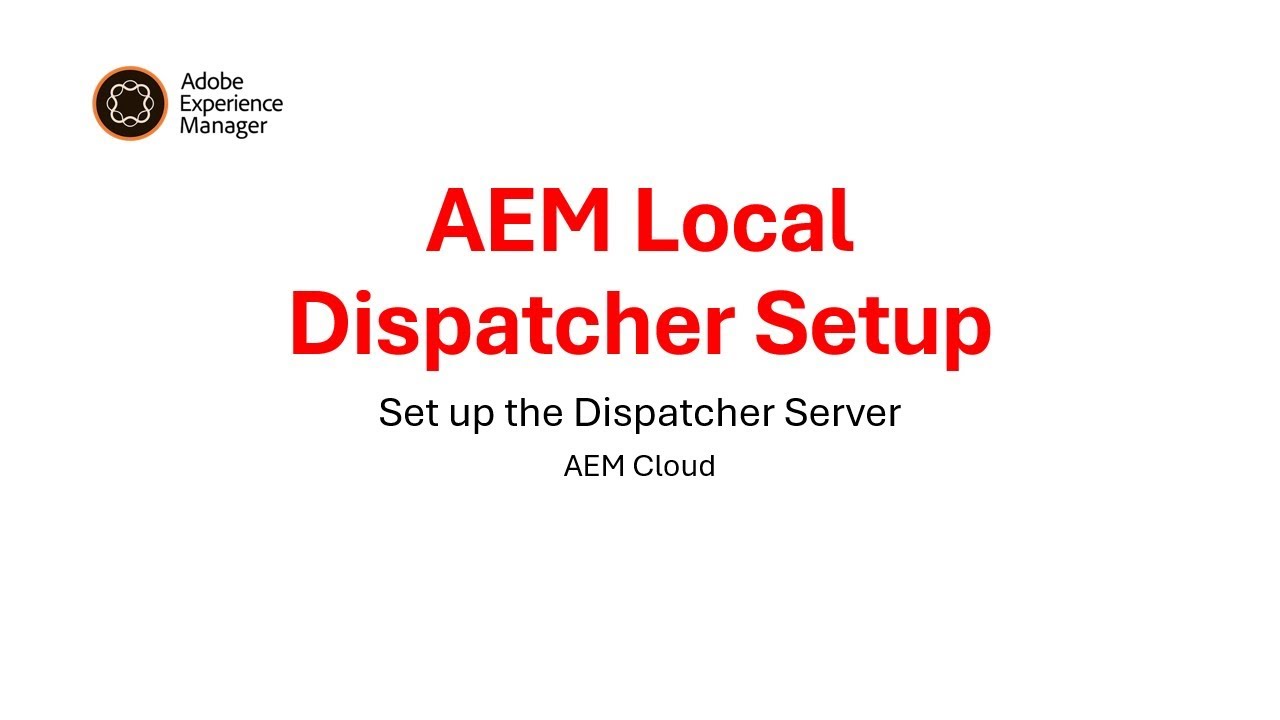 EASY GUIDE for AEM Cloud Local Dispatcher Set Up - YouTube