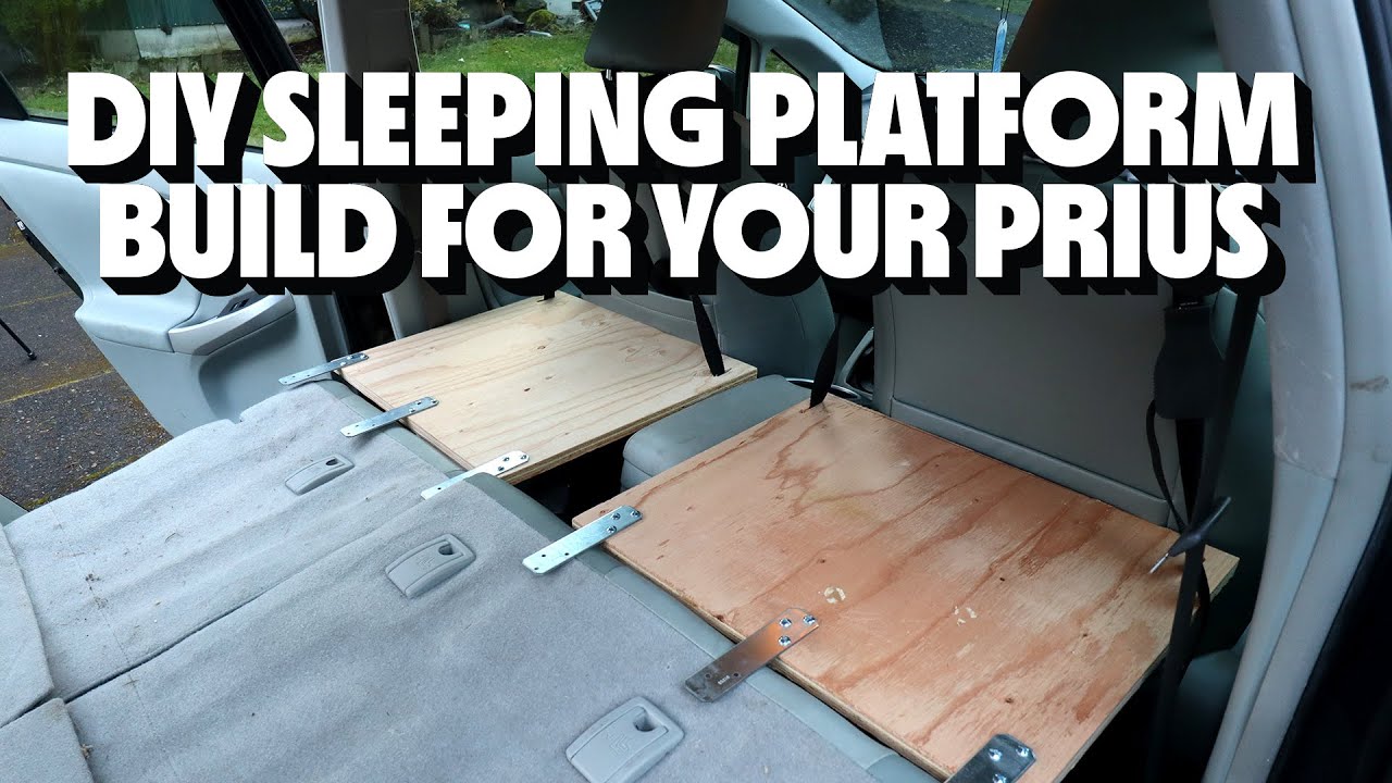 I built a simple & removable SLEEPING PLATFORM for our PRIUS - YouTube