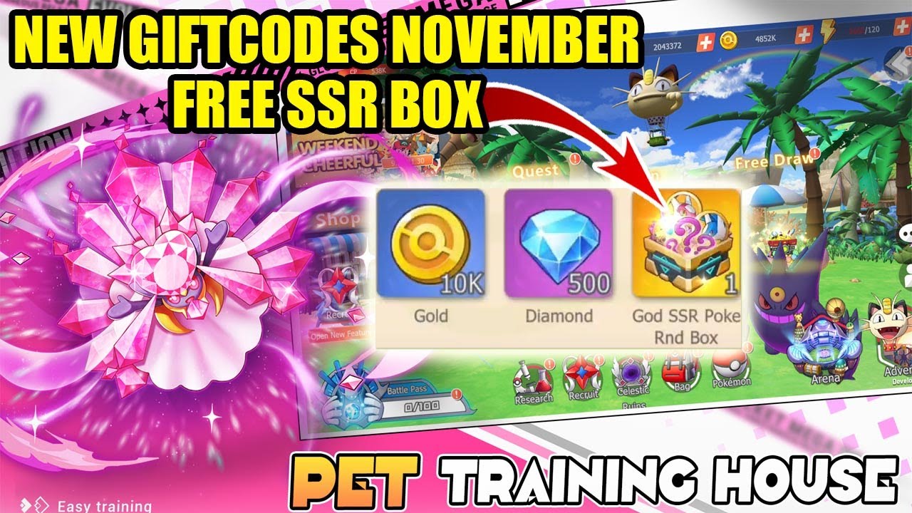 Pocket Dream M New Giftcodes November - Free SSR Box Pokemon Android ...