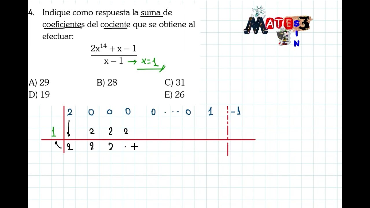 💥METODO DE PAOLO RUFFINI ejercicio NIVEL II super fácil 🧠 - YouTube