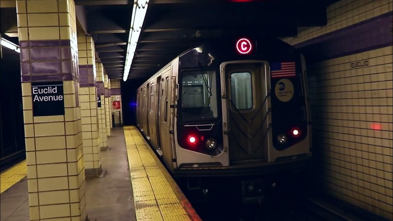 MTA New York City Subway : 168th Street Bound R32 & R160A-1 C Trains Departing From Euclid ...