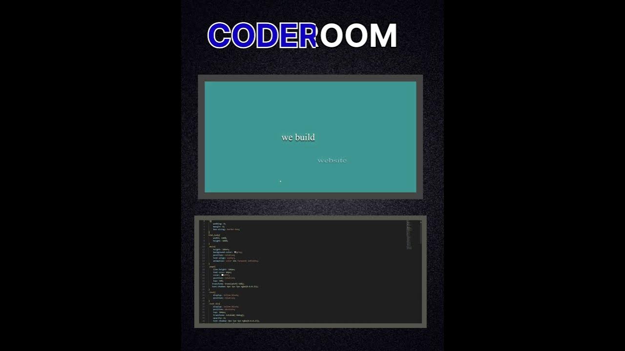 How To Create A Text Animation Use Html And Css With Coderoom Shorts 4k Youtubeshorts Youtube