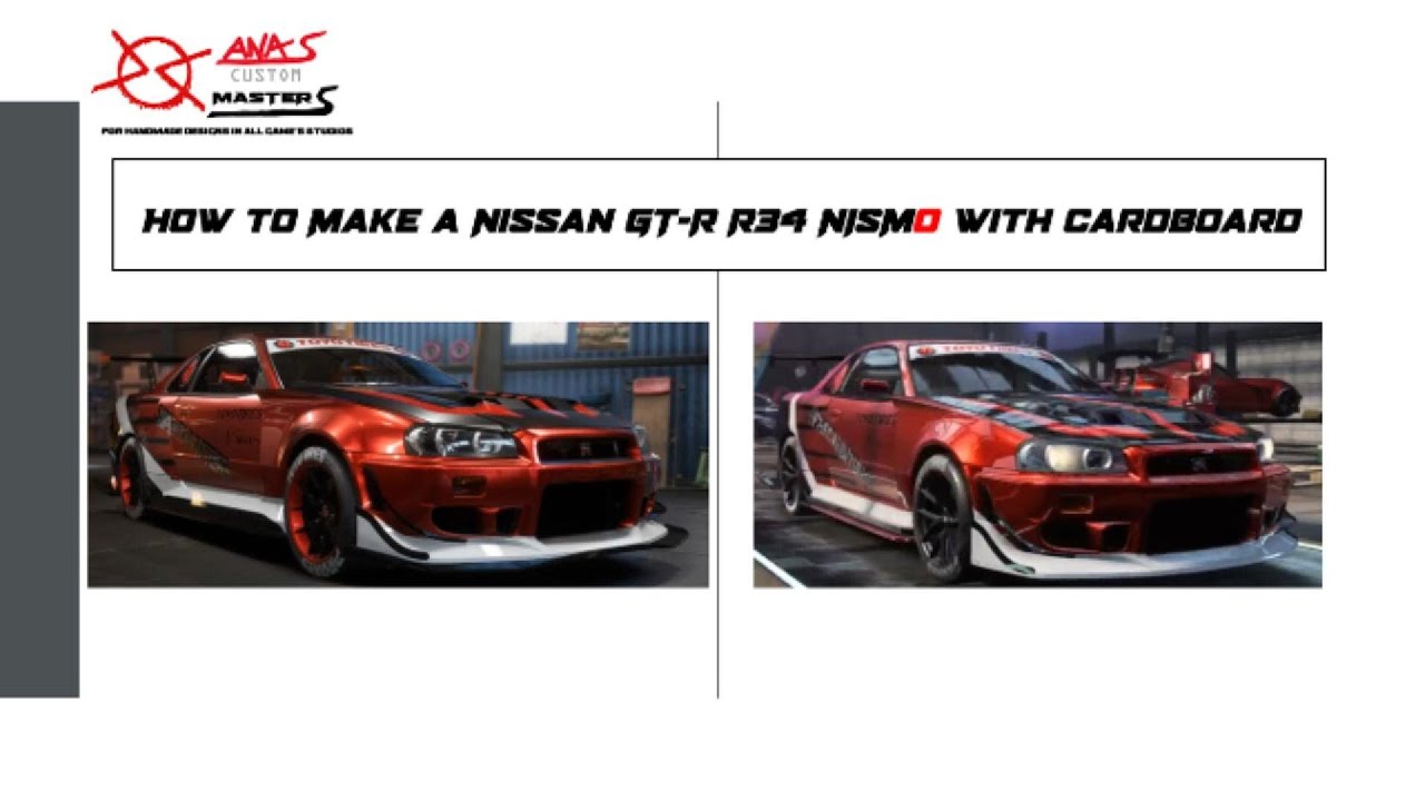 How To Make Nissan GT-R R34 NISMO (2005) With Cardboard by ...