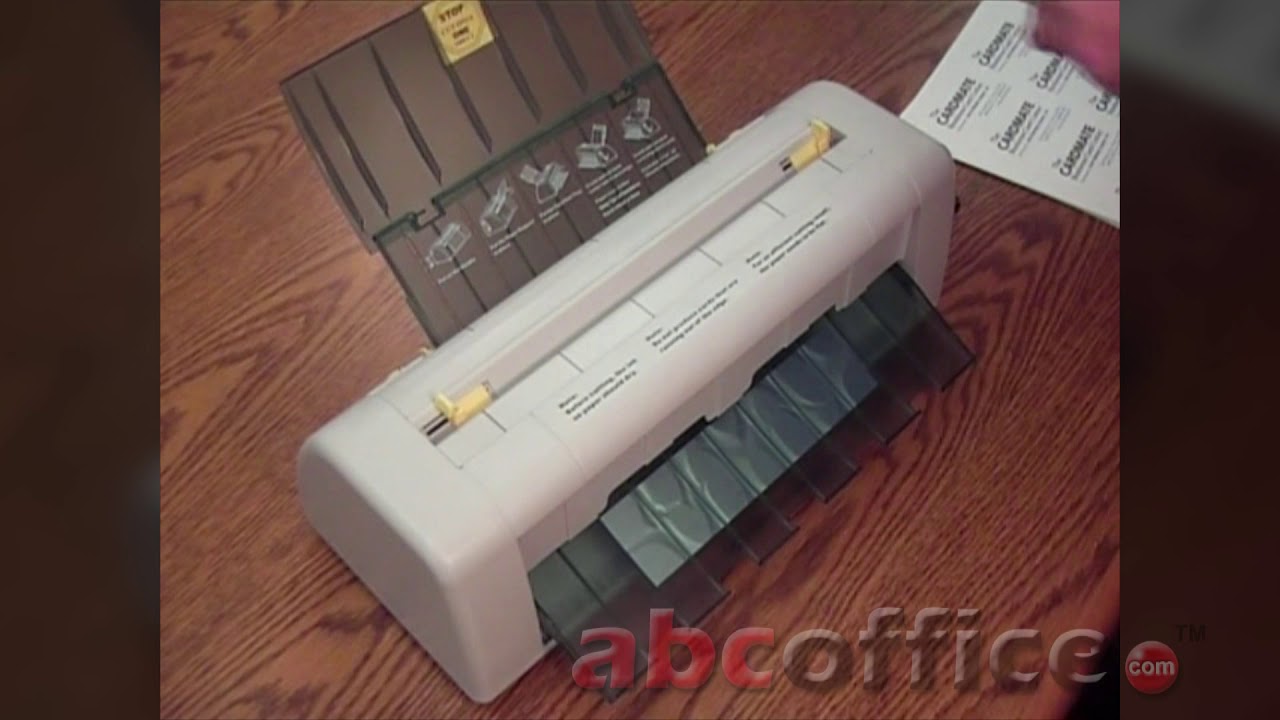 How To Use The Cardmate Business Card Cutter - YouTube