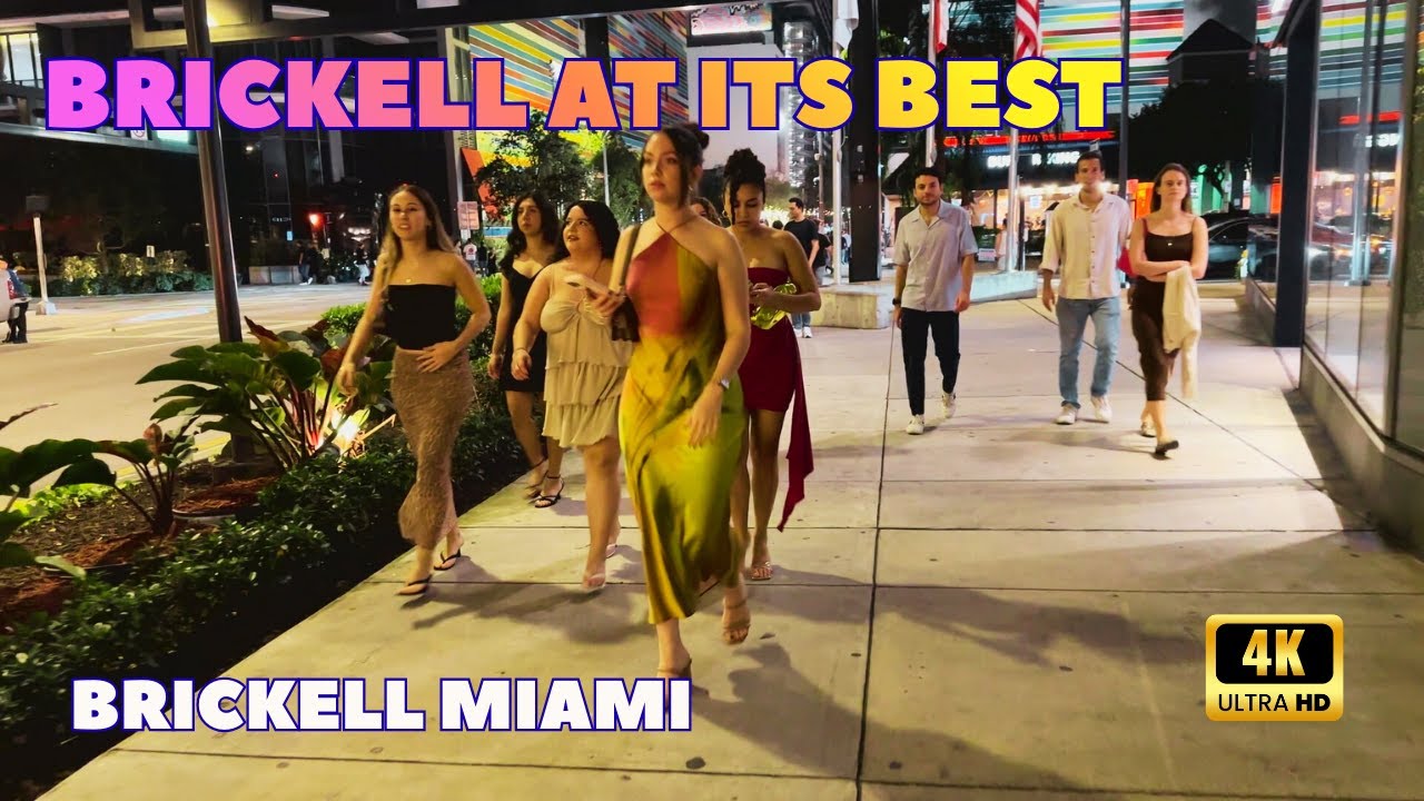 BRICKELL MIAMI EVENING — NIGHTLIFE, BEAUTY & REAL CITY VIBES | 4K ...