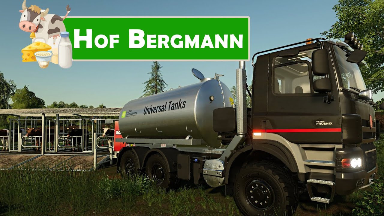 LS19 HOF BERGMANN #274: Frische Milch von Ziegen und Kühen abfahren ...