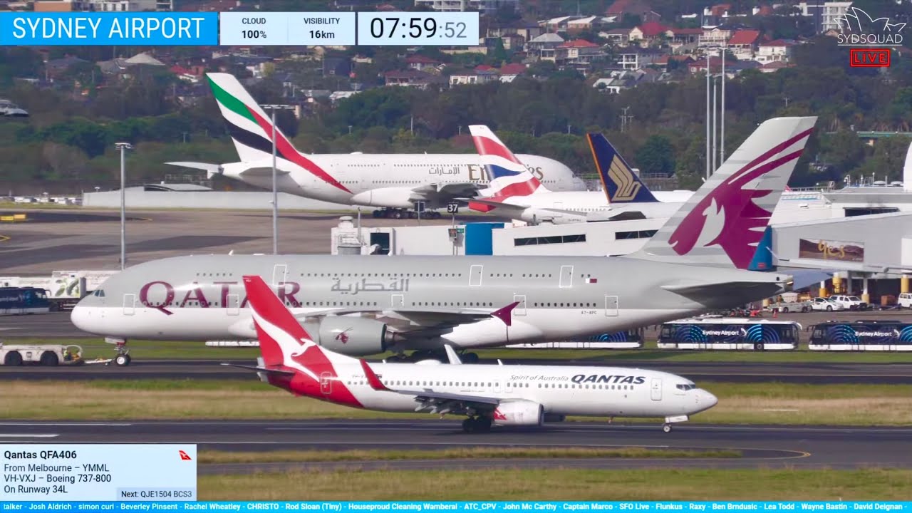 🔴 NINE A380 Movements in ONE Morning! Mega Plane Spotting @ Sydney Airport w/ Tim + ATC 🔴 - YouTube