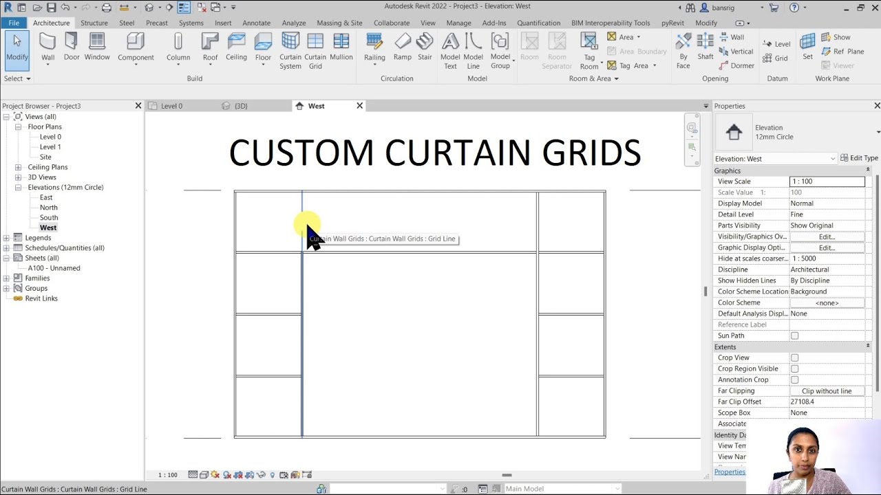 EP29 Revit Beginner Program Customize Curtain Grids Bansri Pandey ep29-revit-beginner-program-customize-curtain-grids-bansri-pandey