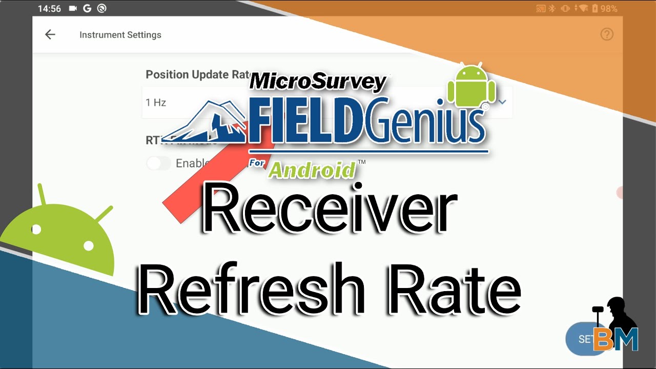 FieldGenius for Android: Receiver Refresh Rate | Bench Mark - YouTube