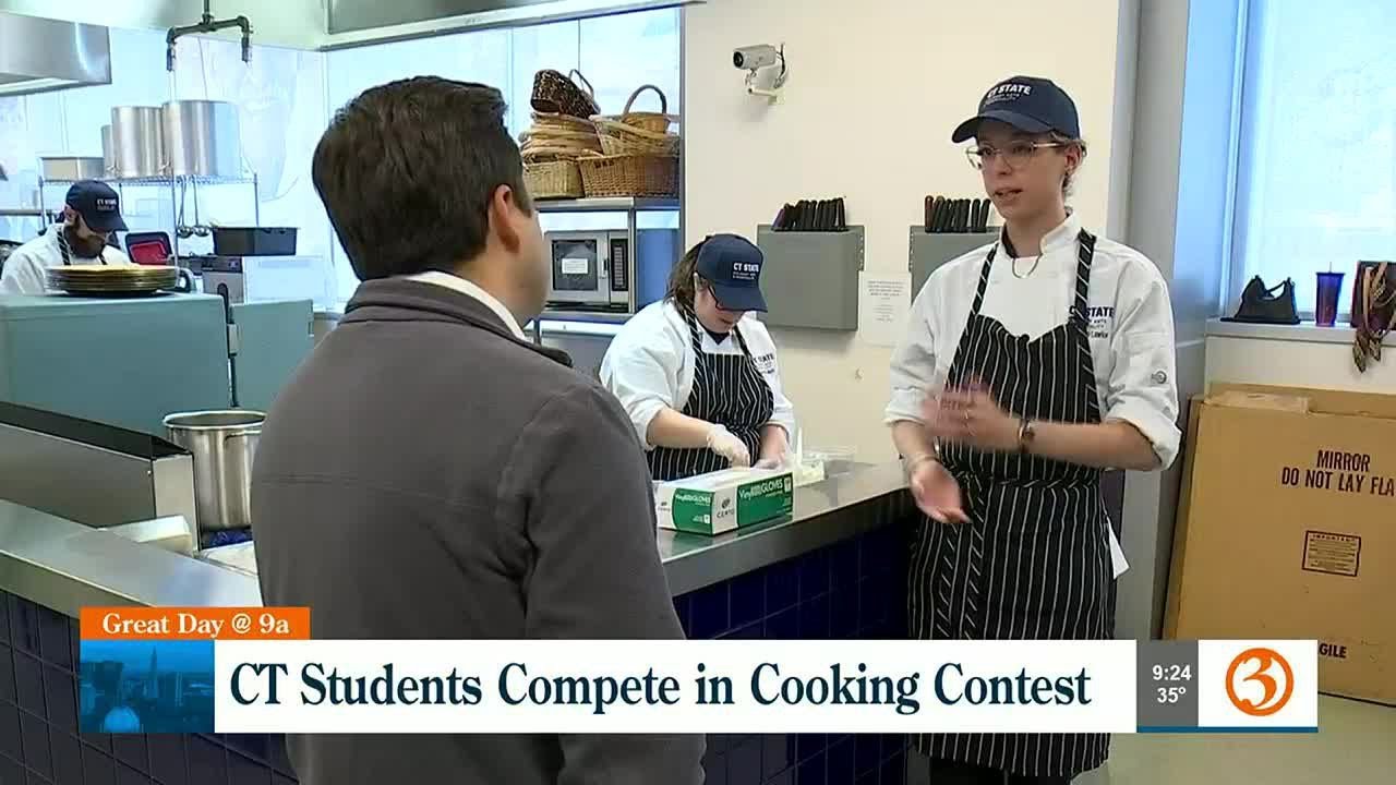 Connecticut students compete in cooking contest - YouTube
