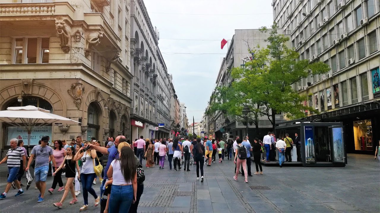 Srbija, Beograd, Knez Mihailova ulica - 4K video ! - YouTube