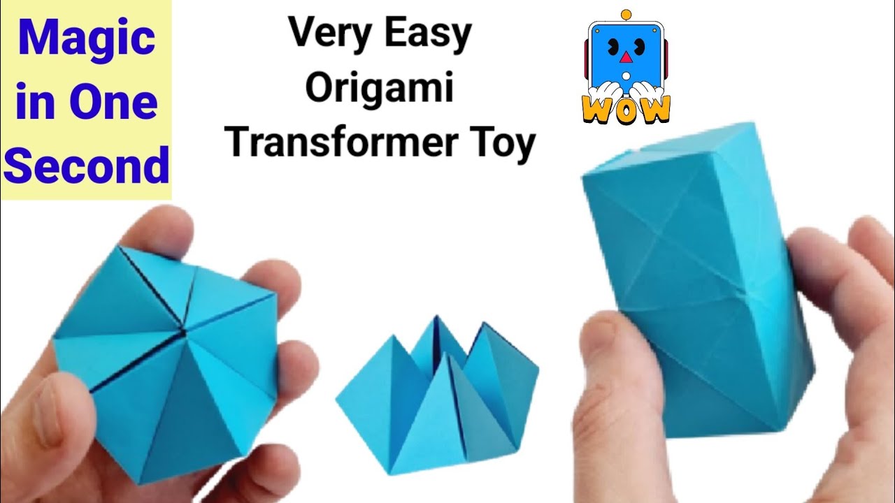 Magic in one second • Origami transformer fidget toys • instant magic ...