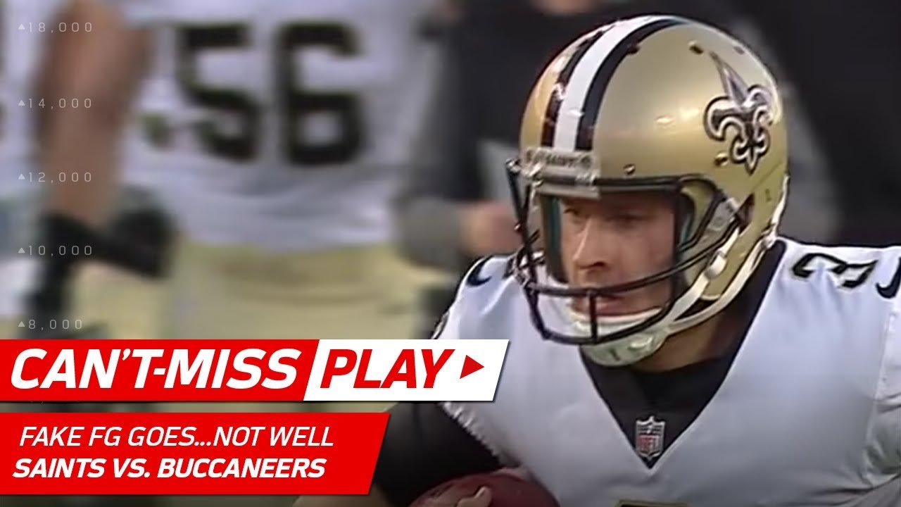 New Orleans Kicker Tries a Fake Field Goal Run...It Does Not Go Well ...
