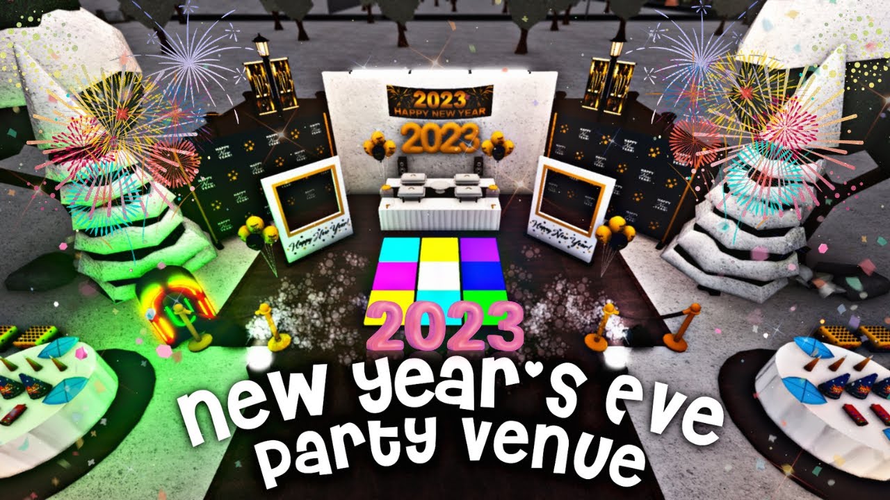 No Gamepass New Year's Eve Outdoor Party Venue I Bloxburg Speedbuild I ...
