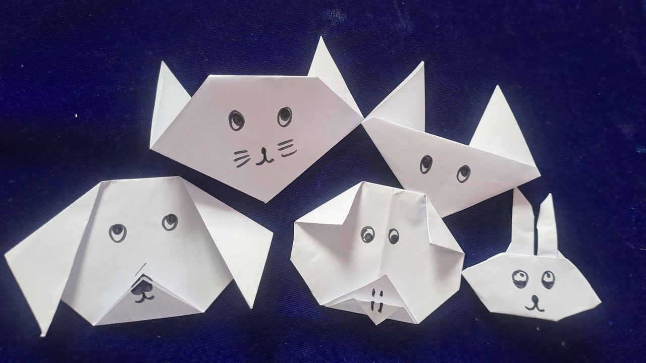 paper art animals for kids | Easy paper craft tutorial for beginners ...