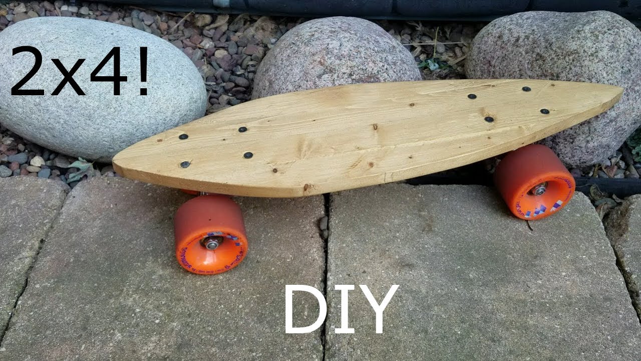 Building a Cruiser Skateboard Using a Cheap or Extra 2x4! (Super Simple ...
