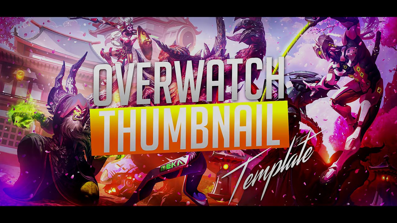 FREE GFX: Clean Simple Overwatch Thumbnail Template | Free Download ...
