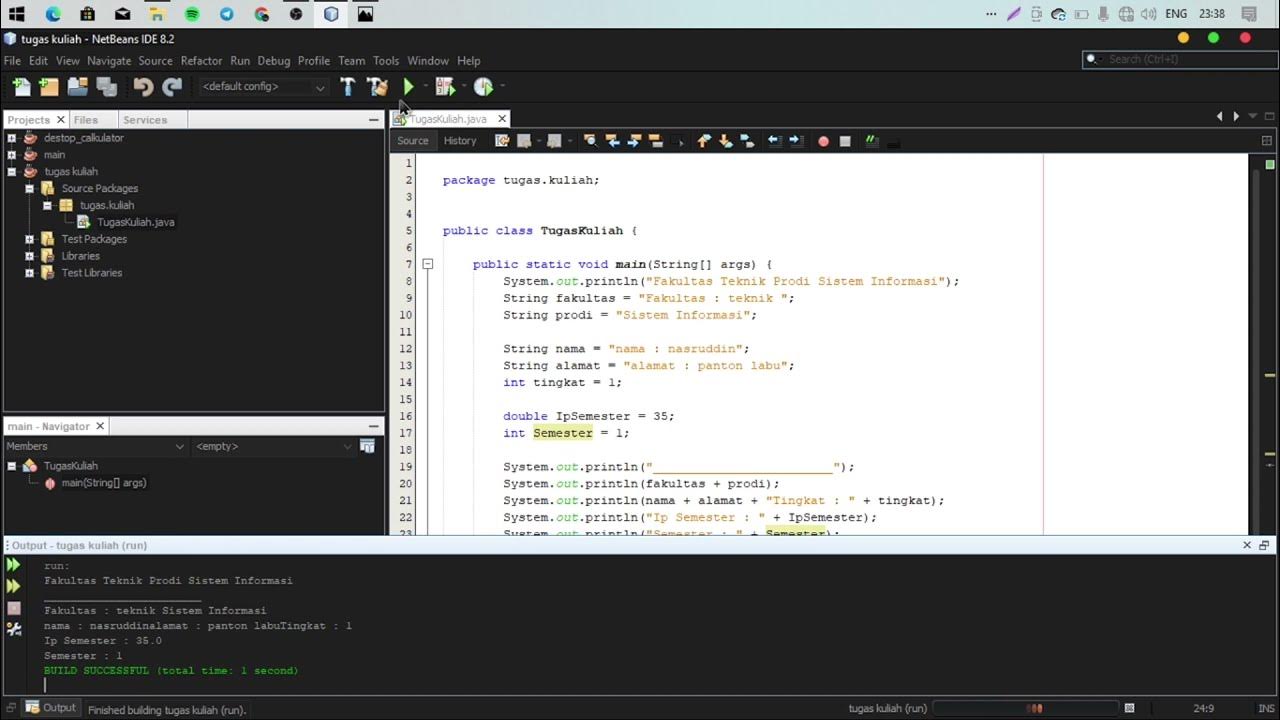 Membuat Program Data Mahasiswa JAVA Tugas Kuliah Input/Output #java ...
