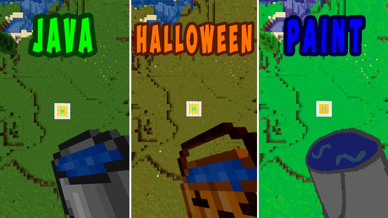 Water bucket MLG as Java vs Halloween vs Paint - YouTube