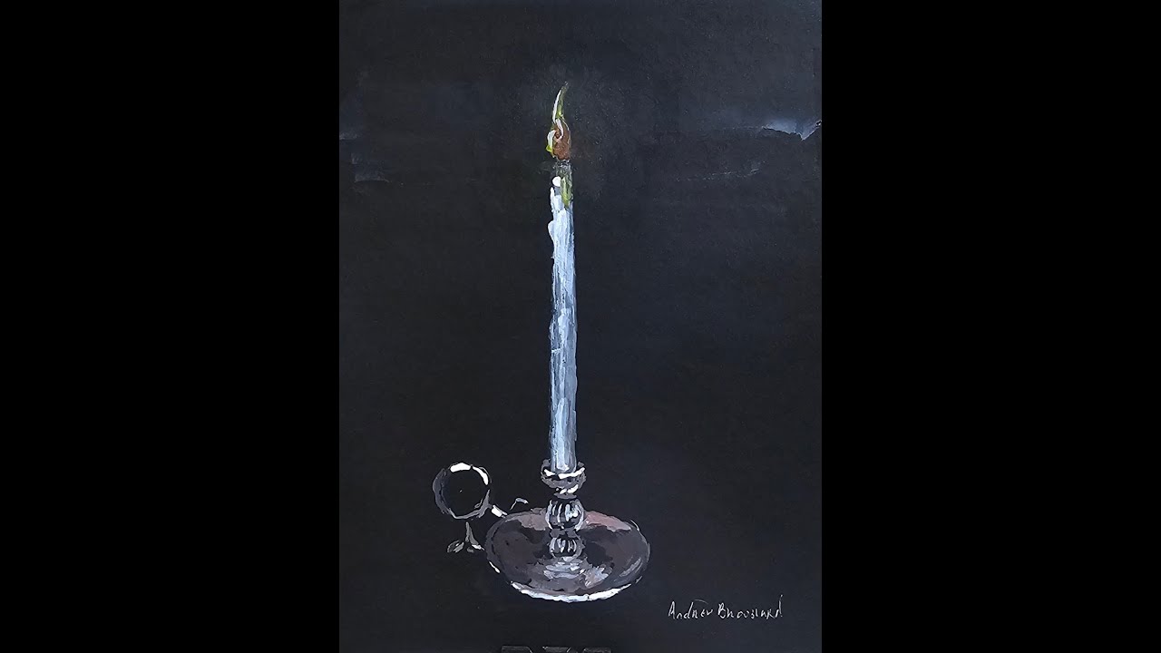 Acrylic ink and India Ink Candle stick. #inktober Inktober - YouTube