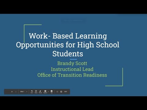 Work Based Learning Opportunities for High School Students - YouTube