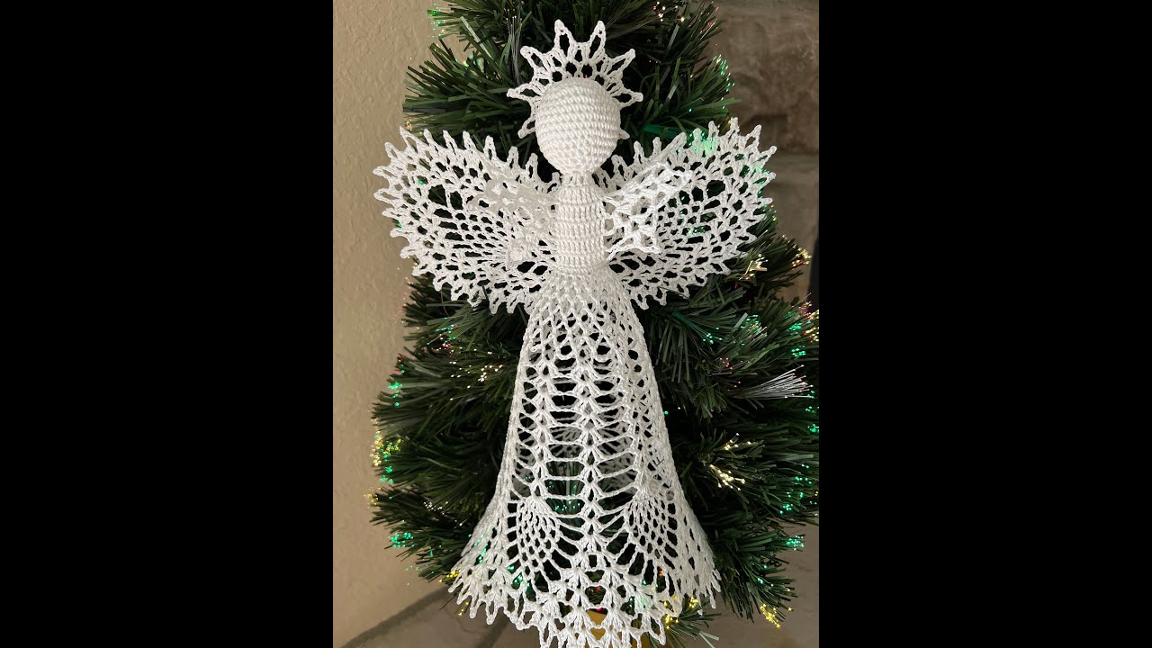 Beautiful 12” Angel Christmas Tree Topper - Crochet Tutorial #20 - YouTube