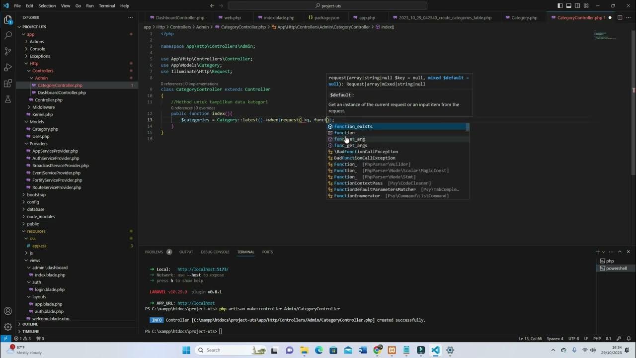 Project CRUDS Laravel 10 Bagaimana Membuat Fitur Tampil Data Dari Database - YouTube