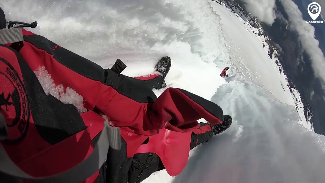 Sledding Down Fiery Volcano With Active Lava Lake - YouTube