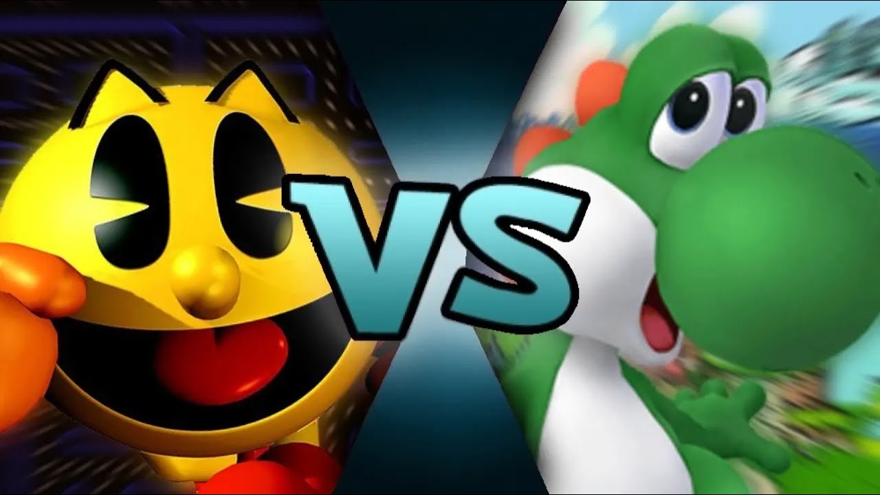 Pac-Man Vs Yoshi (Pac-Man Series vs Super Mario) - YouTube