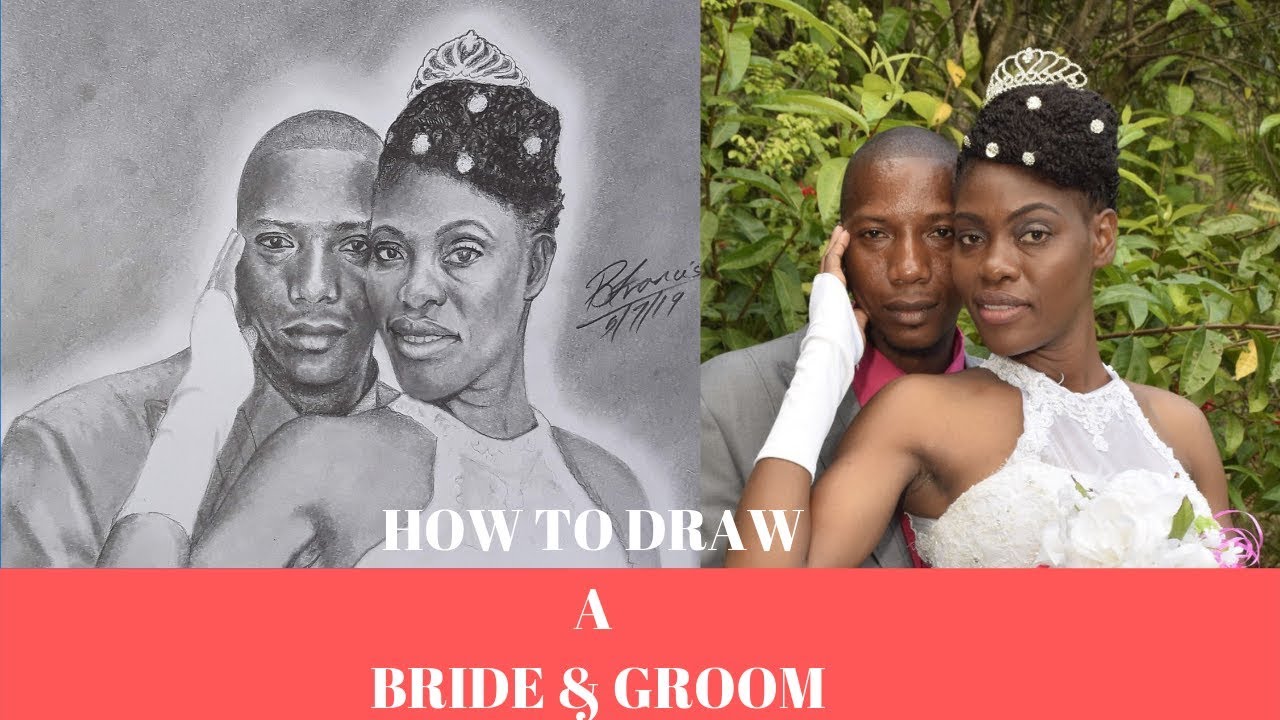 How to Draw a Bride and Groom - YouTube