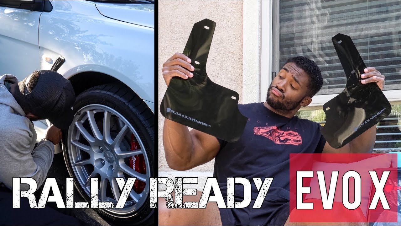 Quick & Easy Rally Armor Mudflap Install on Evo X GSR! - YouTube