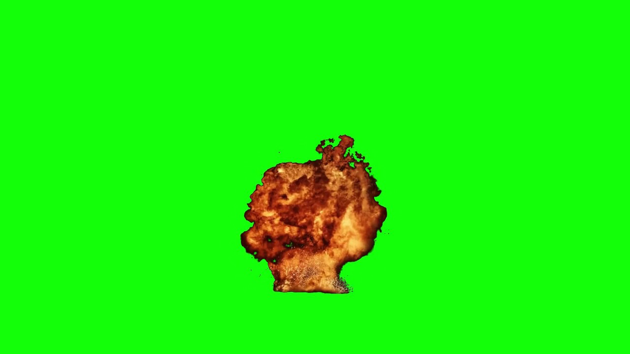 Fire Explosion Effect (green screen) - YouTube