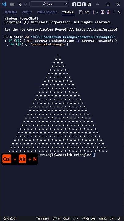 Asterisk Triangle | C++ | THINHPHAM #shorts - YouTube