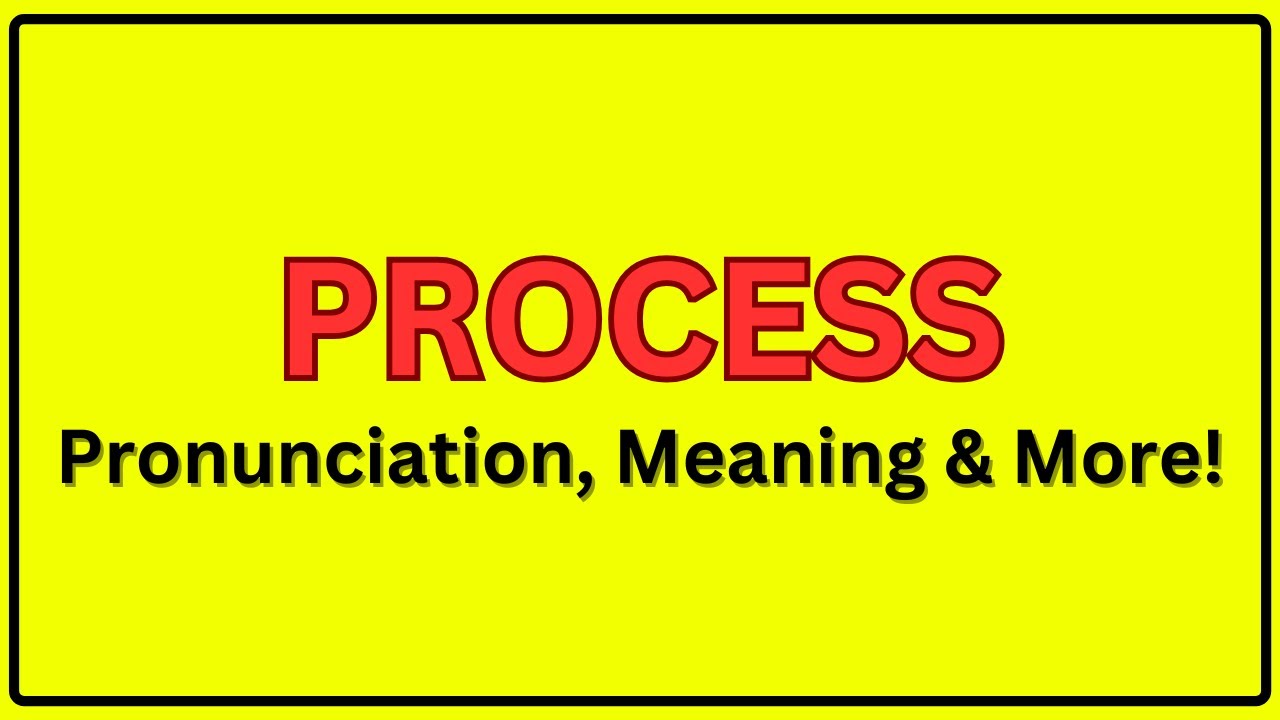 Meaning of Process | Pronunciation of Process | Process In a Sentence ...