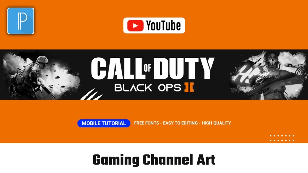 Call of Duty Channel Art Making || How to make Gaming Channel Banner ...