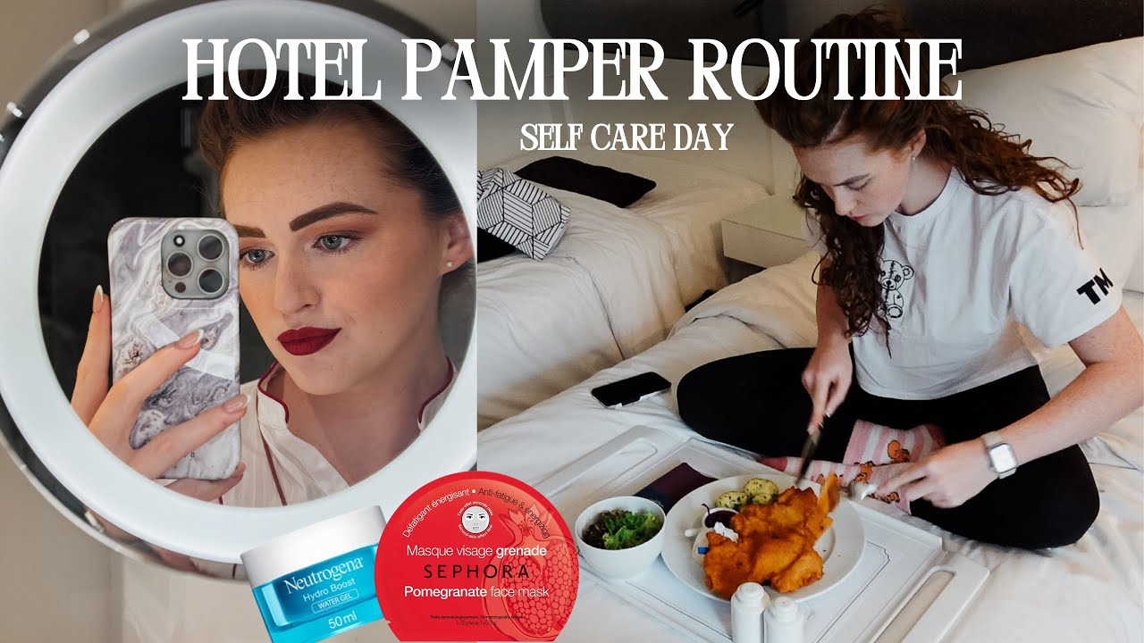Self Care Routine 🛁🫧 | 24 hours hotel pamper reset | Elemis Cleansing ...
