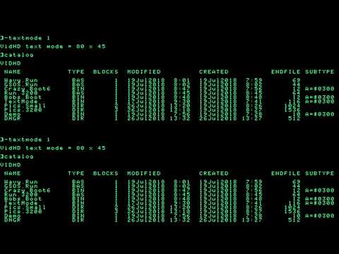 VidHD text modes: 40x24, 80x24, 80x45, 120x67, 240x135