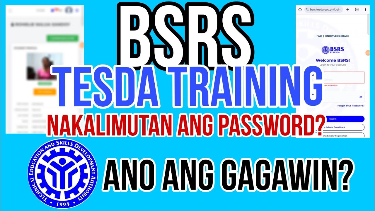 Forgot BSRS TESDA password | How to log in | Exploring BSRS Attendance ...
