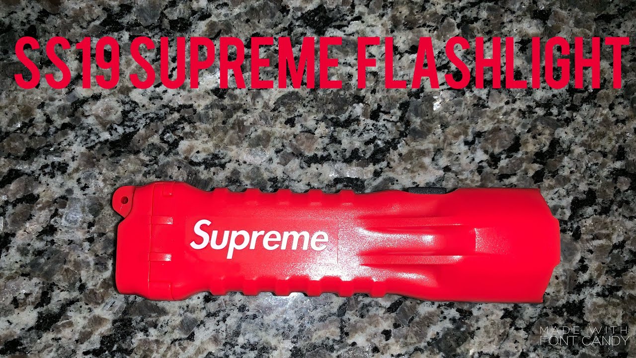 SS19 SUPREME RED FLASHLIGHT REVIEW - YouTube